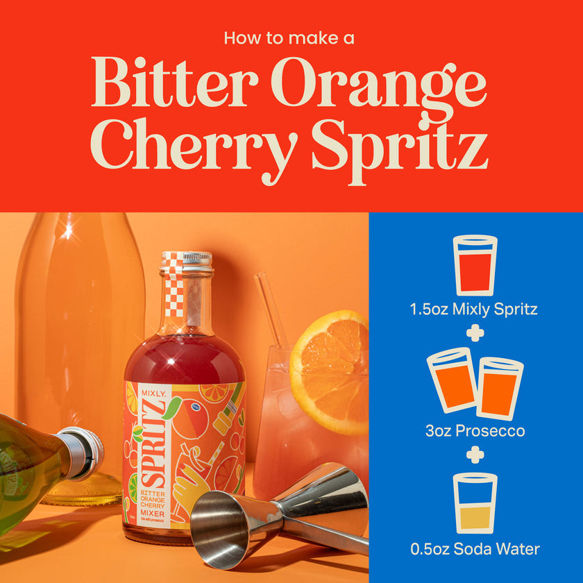 Bitter Orange Cherry Spritz | Non Alcoholic Cocktail & Mocktail Mixer ...